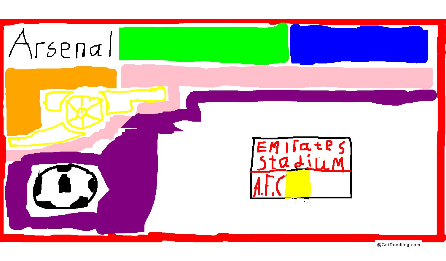 Título del Doodle:Un póster del Arsenal Football Club - Get Doodling.com